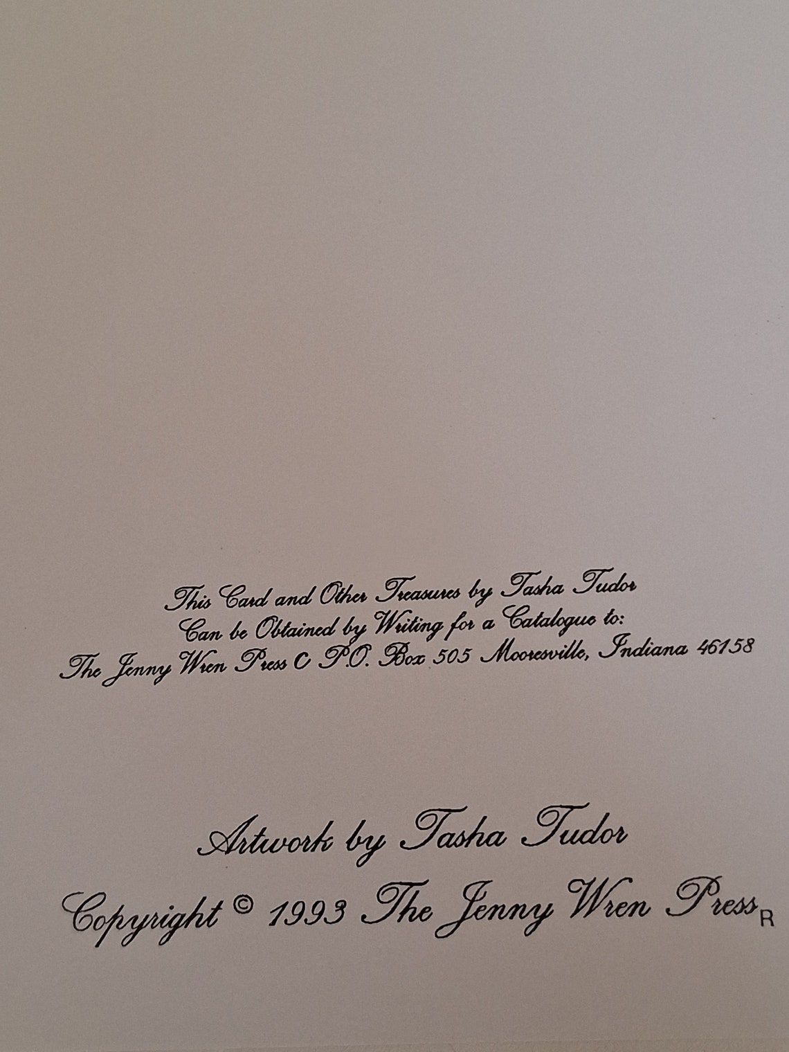 Blank Sweet Tasha Tudor Card 1993 Little Girl With Her Cat. - Etsy