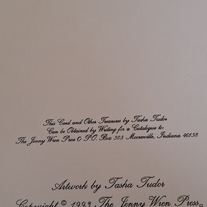 Blank Sweet Tasha Tudor Card ( 1993) Little Girl With Her Cat. - Etsy