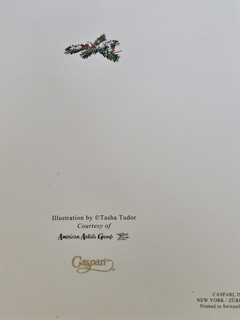 Adorable Vintage Tasha Tudor Card sleigh Ride W/envelope. - Etsy