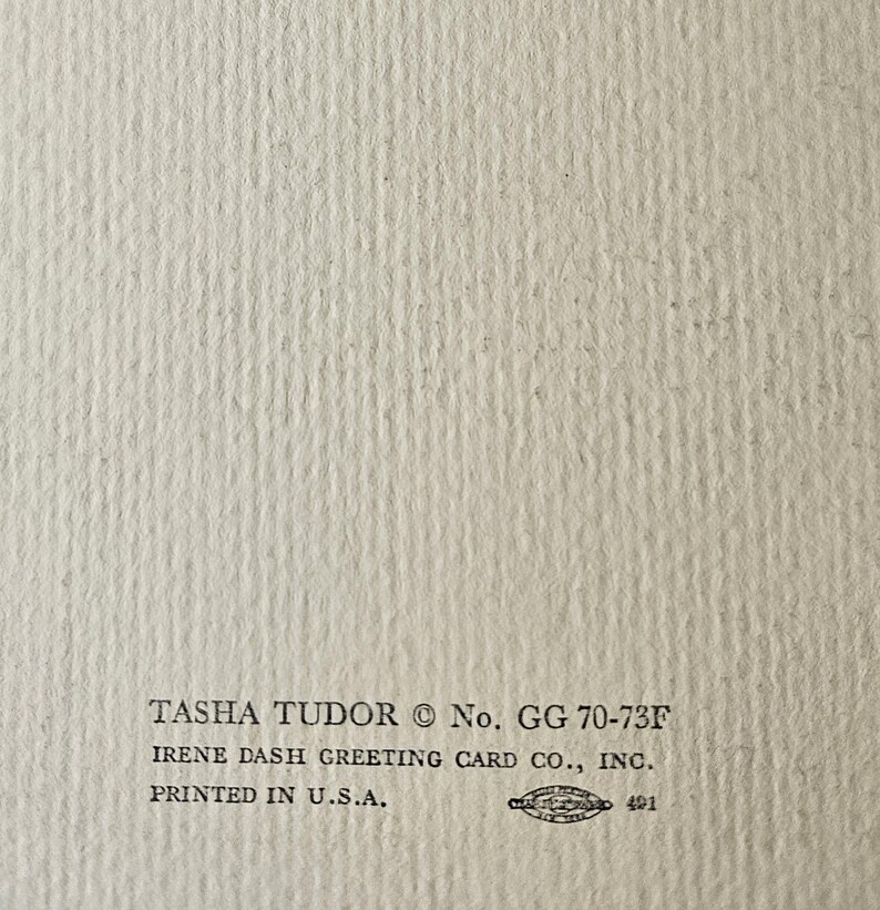 Lovely Vintage Tasha Tudor Christmas Card W/ Envelope 1974. - Etsy