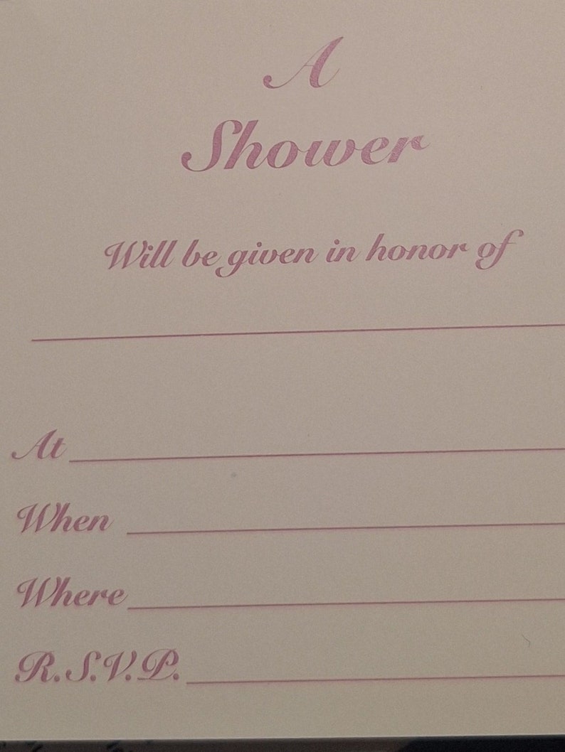 Tasha Tudor Floral Shower Invitations, Vintage 1990, Set of 10 - Etsy