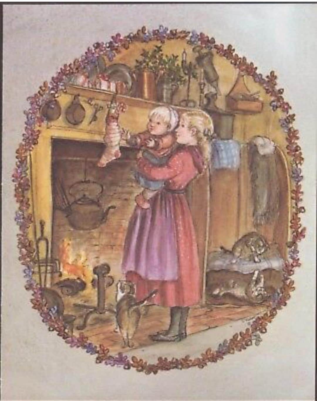 Vintage Tasha Tudor Christmas Card With Envelope - Etsy