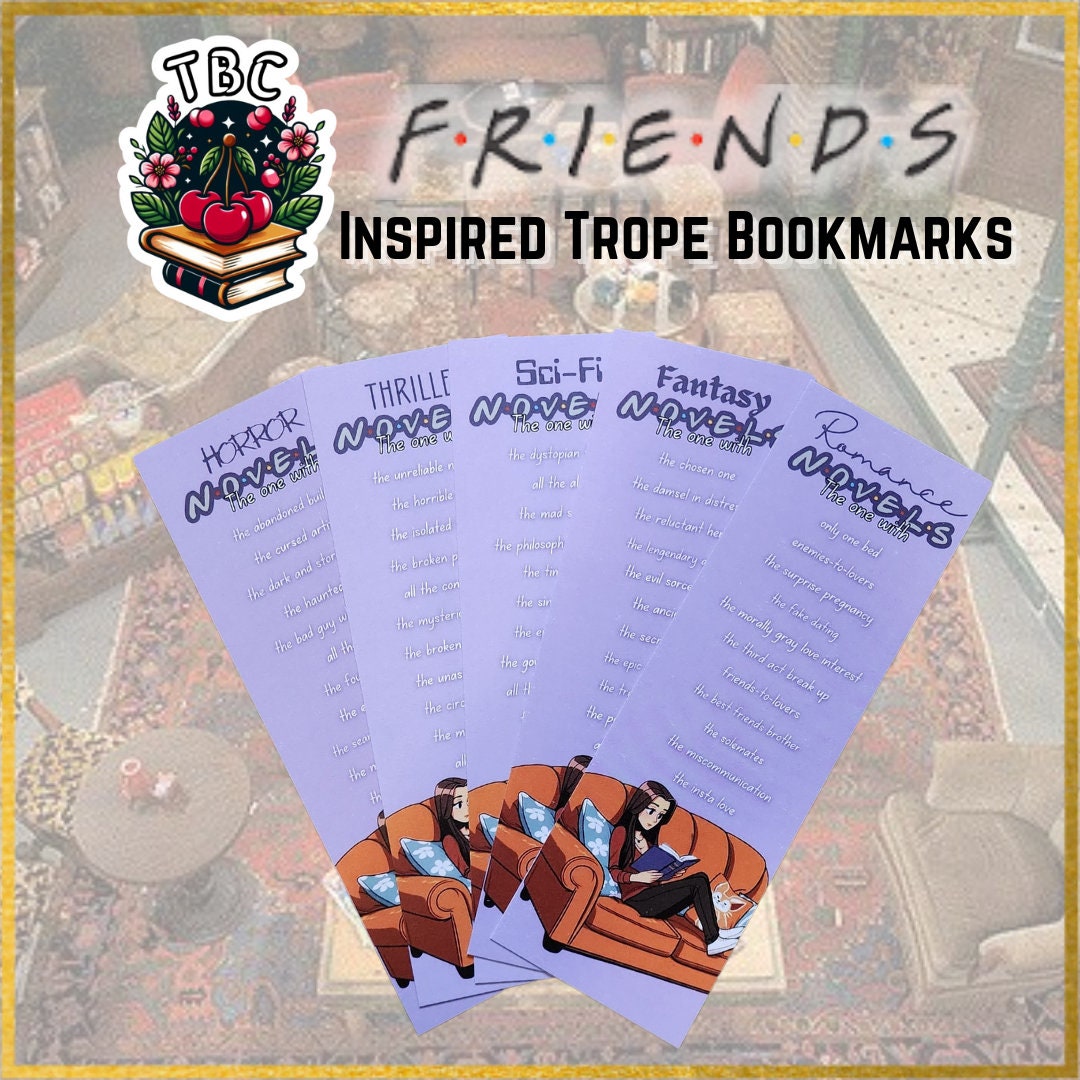 Friends Inspired Trope Bookmarks, Handmade Book Gifts, Unique Handmade ...