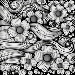 Laser Engrave PNG of a Tangle Flower Pattern | 3D Illusion Burn ...