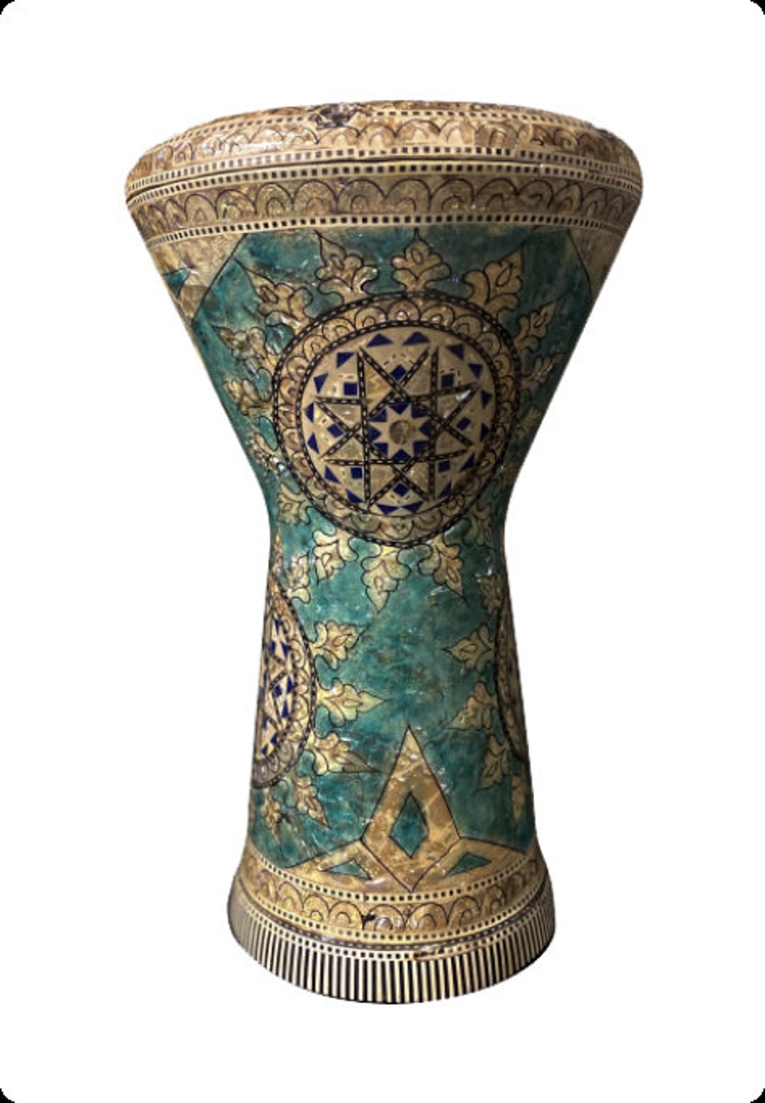 Egyptian Inlaid Mother of Pearl Darbuka Drum Doumbek - Etsy