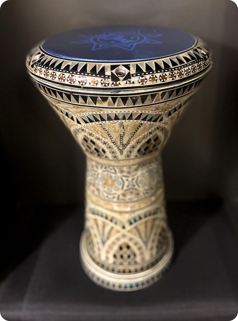 Egyptian Inlaid Mother of Pearl Darbuka Drum Doumbek - Etsy