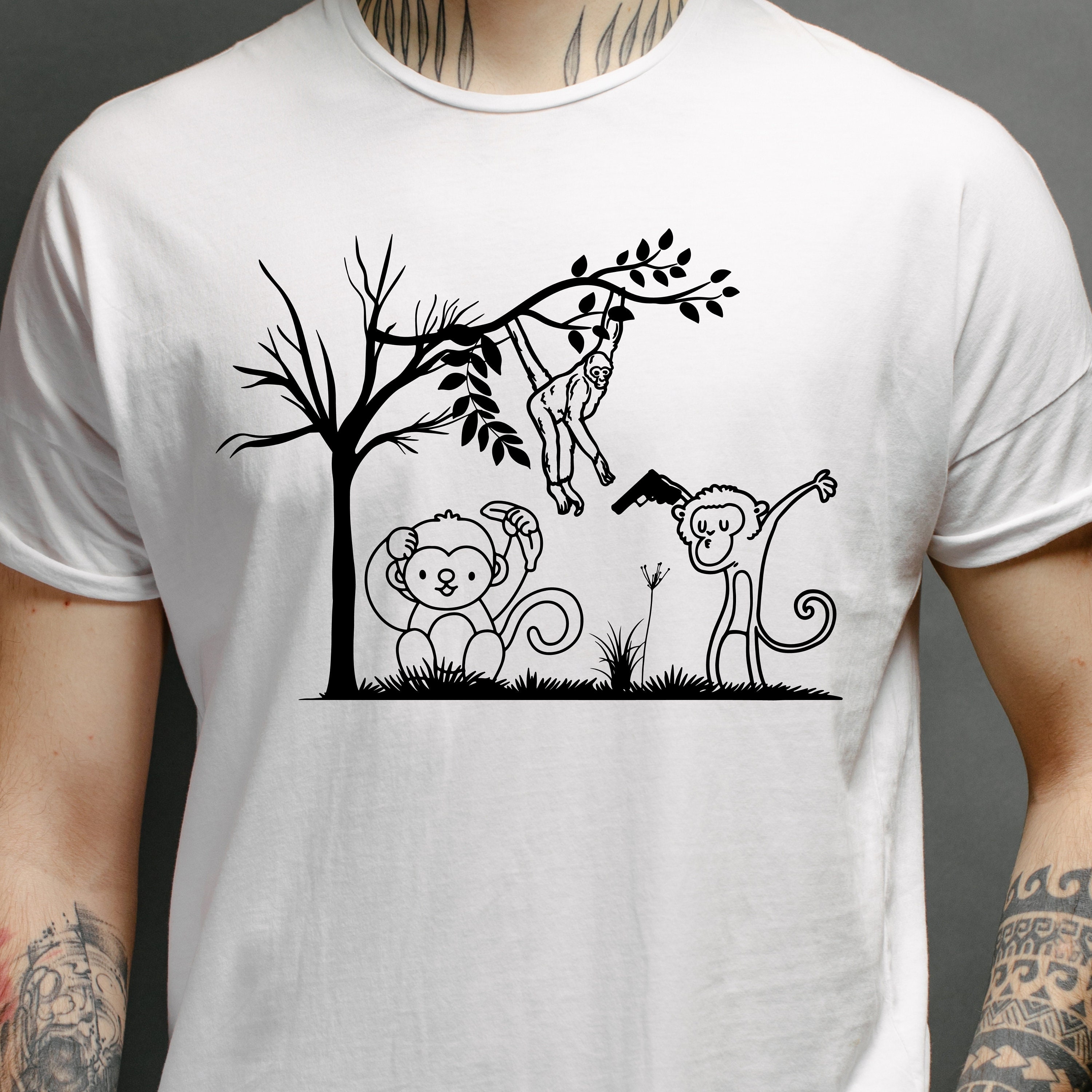 Funny Monkey Svg, Monkey Actions Svg, Jungle Animal Svg, Monkey Svg ...