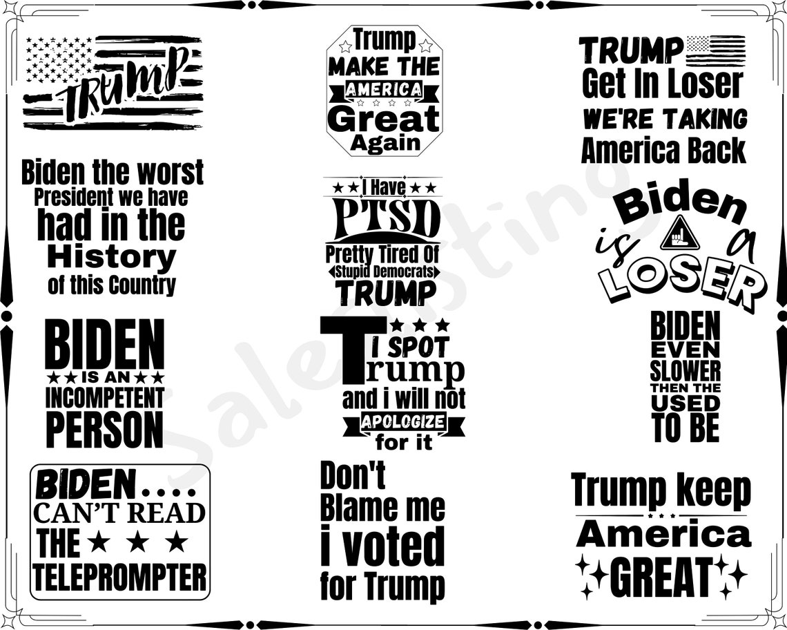 Trump Svg Bundle, Donald Trump Svg, Trump President, Trump Again Svg ...