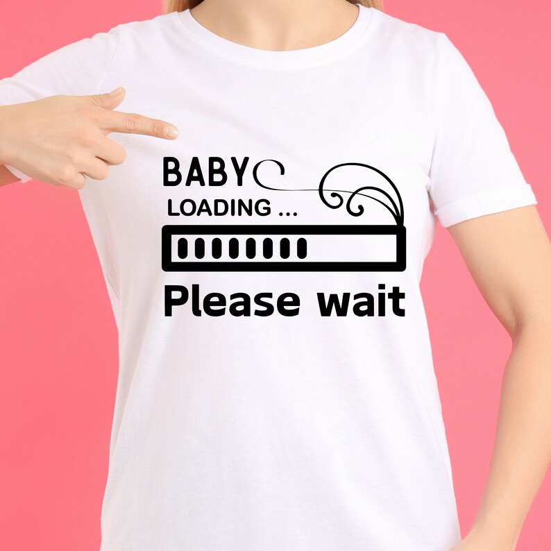 Baby Loading Please Wait, Pregnancy Svg, Cute Funny Pregnancy, Reveal ...