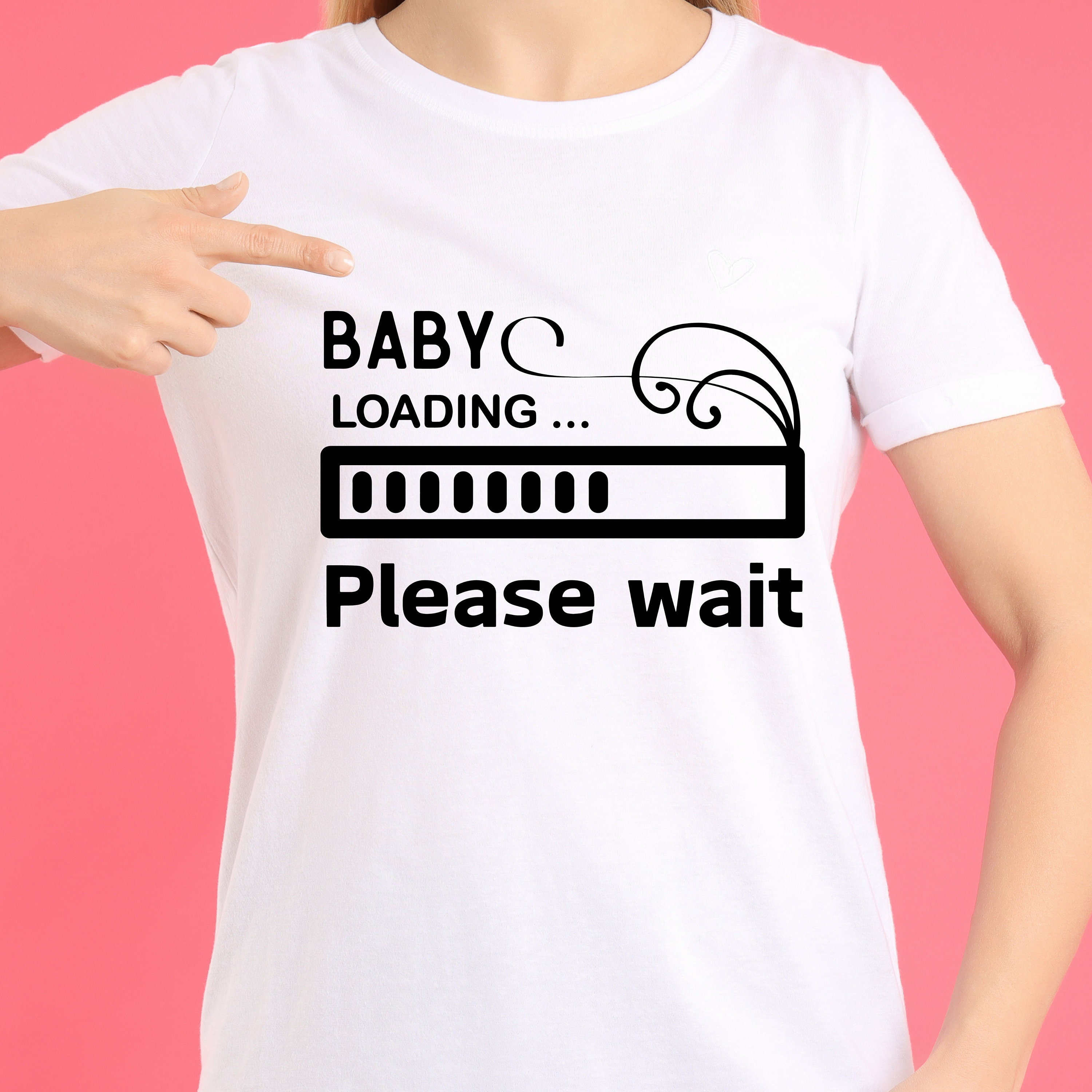 Baby Loading Please Wait, Pregnancy Svg, Cute Funny Pregnancy, Reveal ...