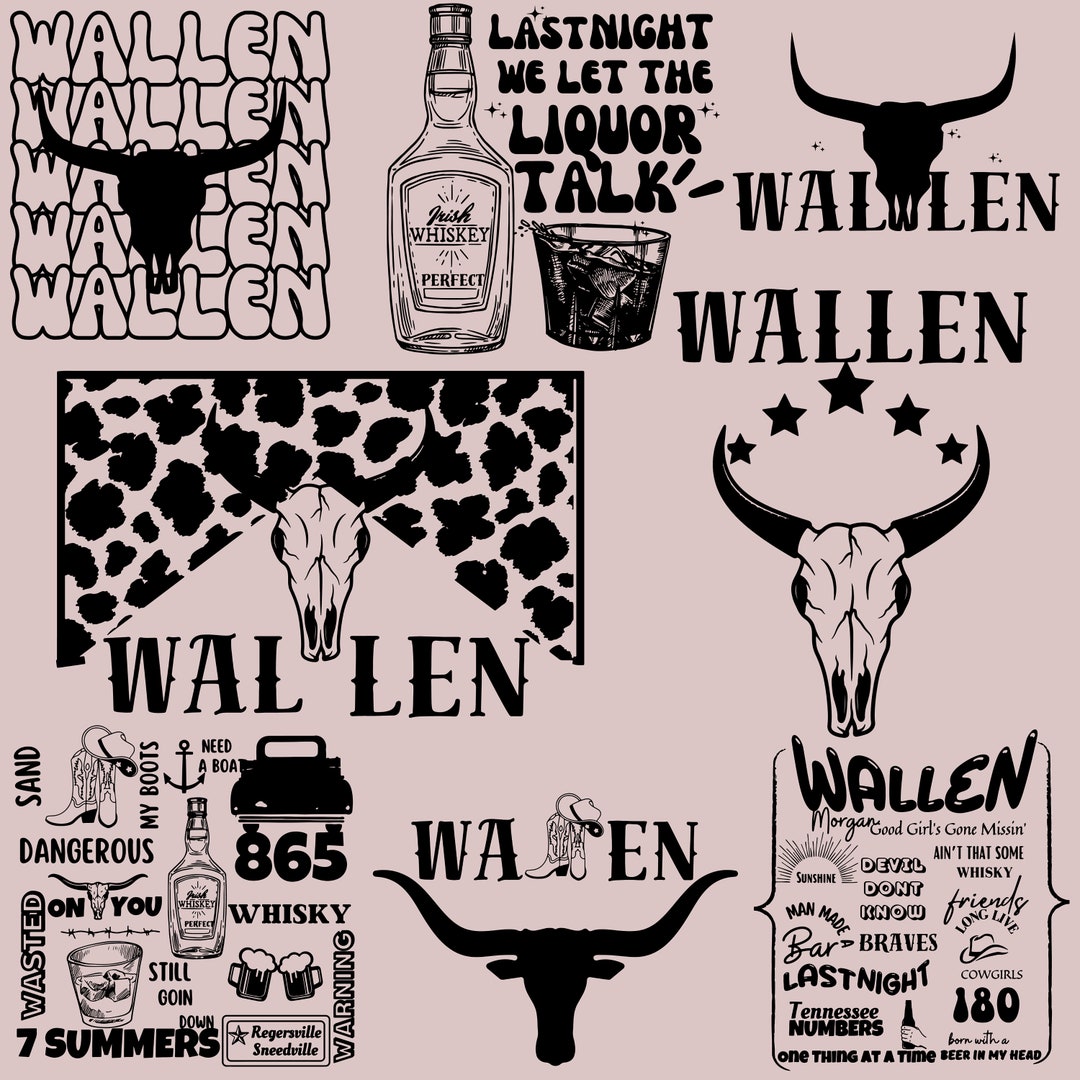 Wallen Bundle Svg,png, Wallen Png, Western Cowboy Png, Wallen Bull ...