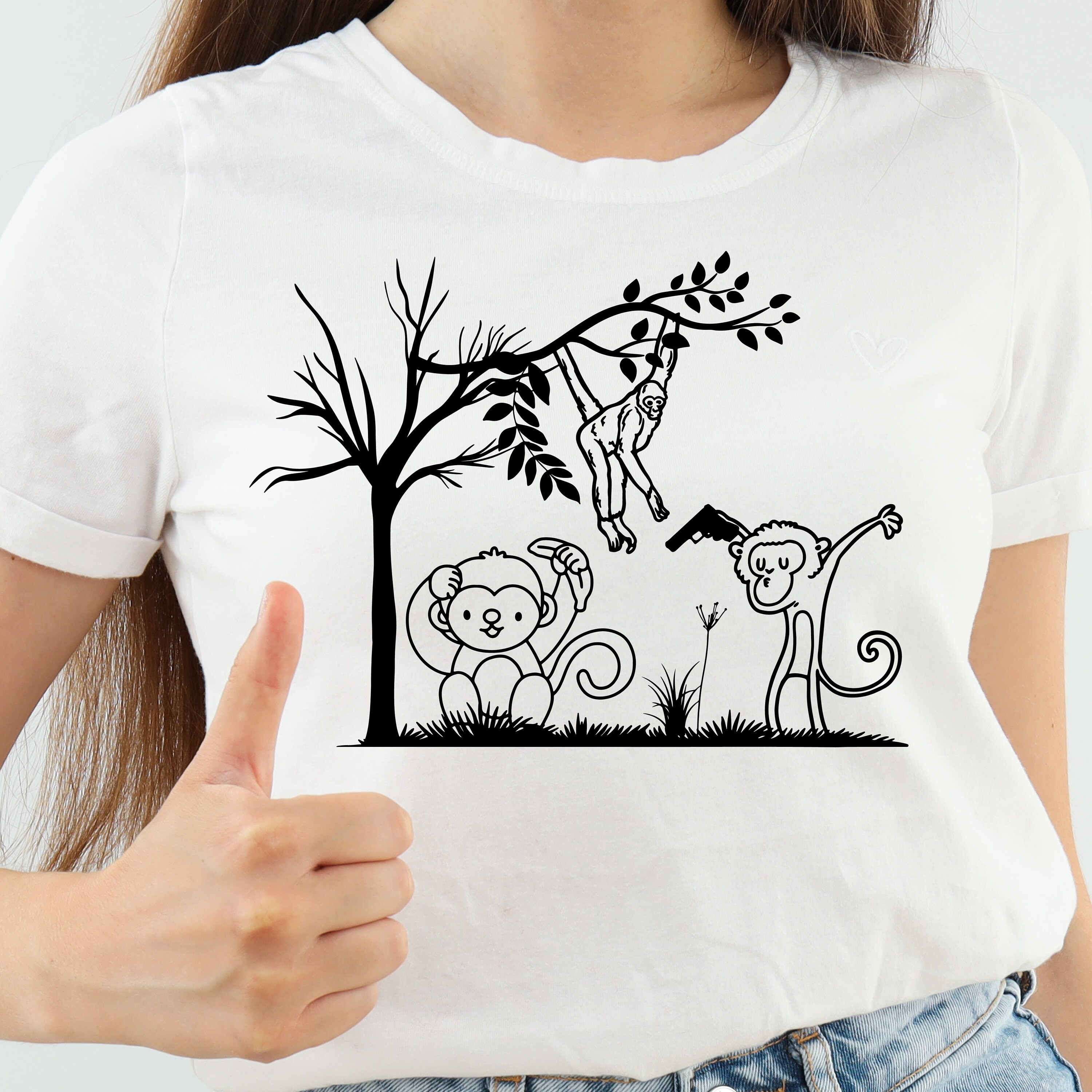 Funny Monkey Svg, Monkey Actions Svg, Jungle Animal Svg, Monkey Svg ...