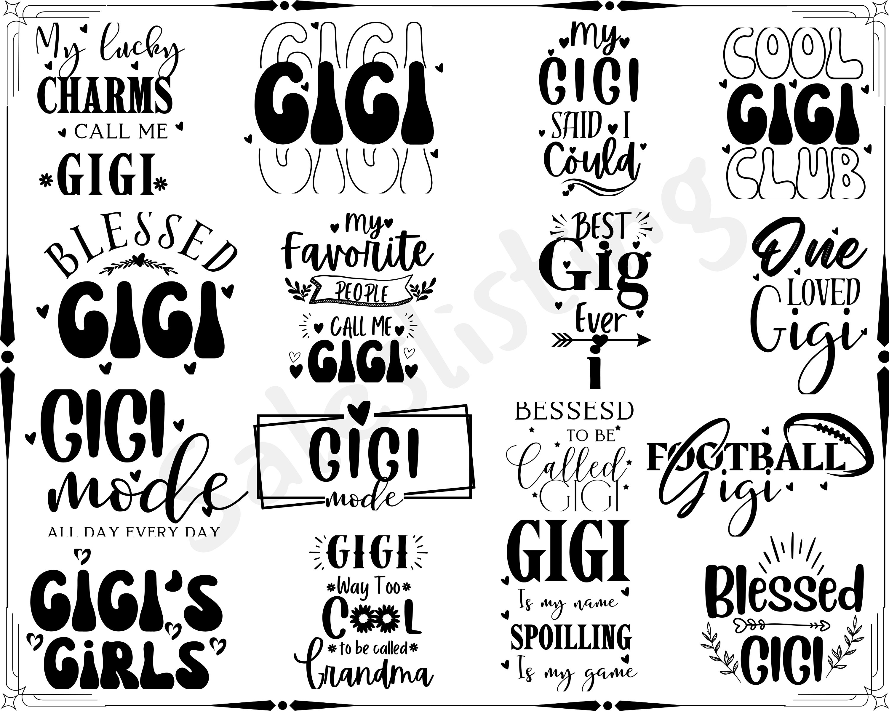 Gigi Svg Bundle, Gigi Shirt Svg, Gigi Life Svg, Gigi Svg Png Eps Dxf ...