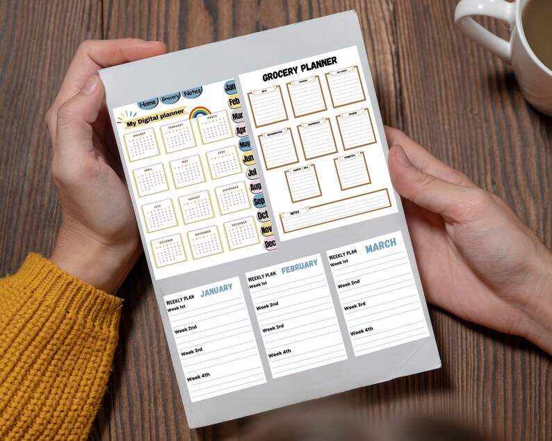 Yearly Digital Planner, Yearly Planner Goodnotes Template, Yearly ...
