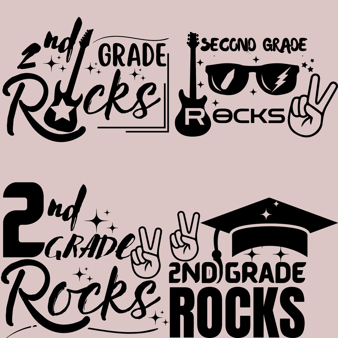 2nd Grade Rocks Svg, Rocks Svg, Grade Rocks Svg, 2nd Grade Svg, Second ...