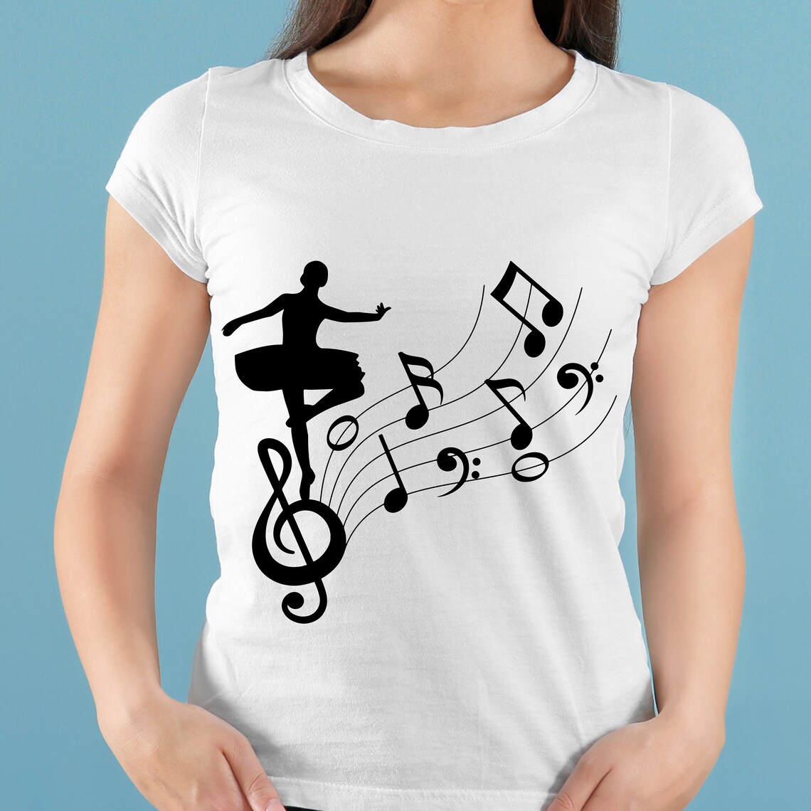 Music Notes and Ballet Dancing SVG, Music Notes Cut Files for Cricut ...