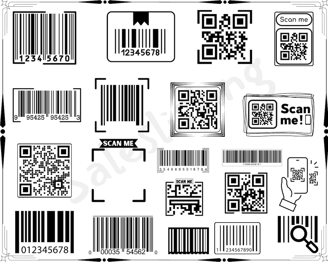 Barcode Svg, Barcode Svg Bundle(svg, Dxf, Eps, Png), Barcode Frame Svg, Plain Barcode Scan Bar ...