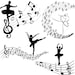 Music Notes and Ballet Dancing SVG, Music Notes Cut Files for Cricut ...