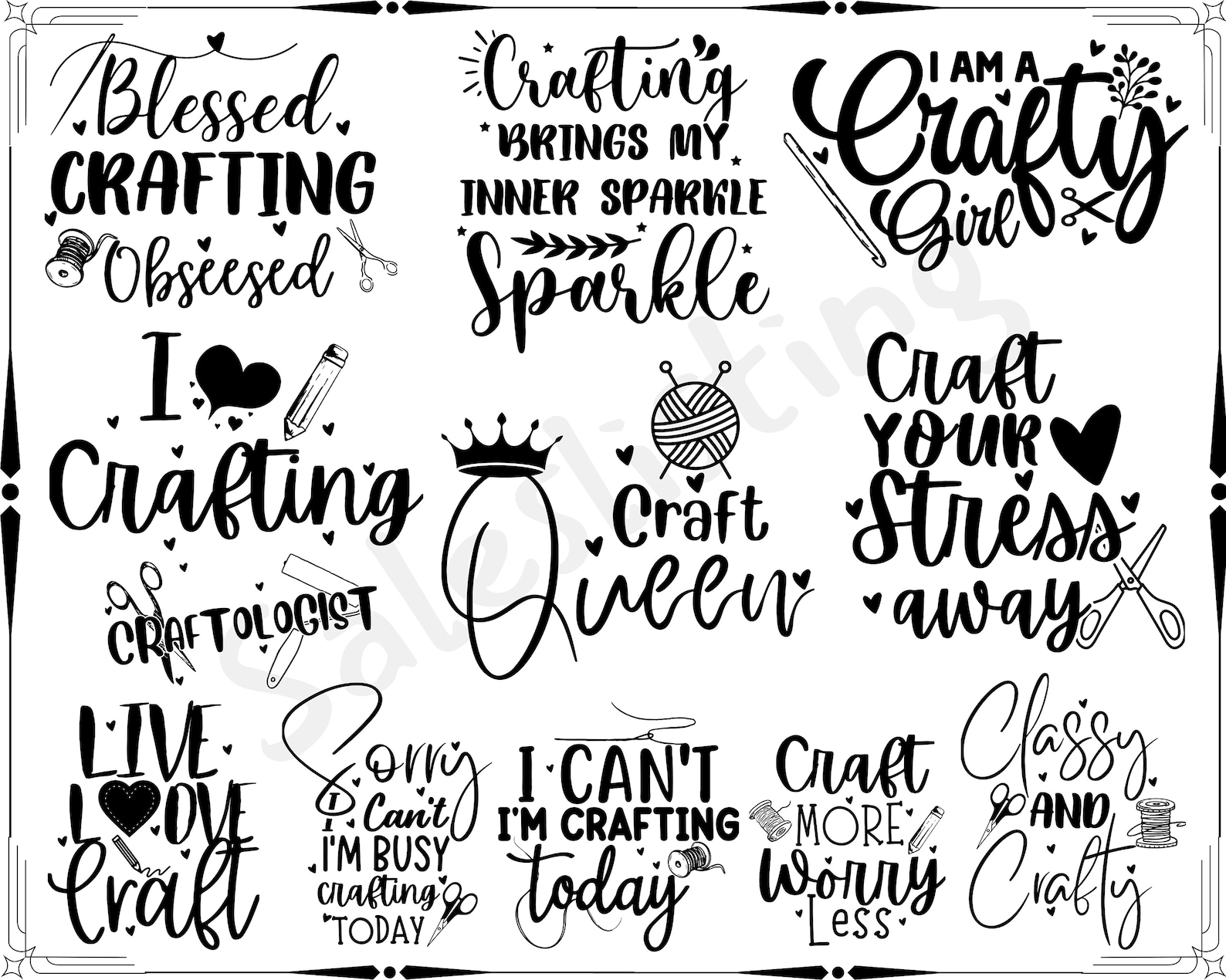 Crafting Svg Bundle, Craft Room Svg, Craft Svg, Crafter Quotes Svg ...