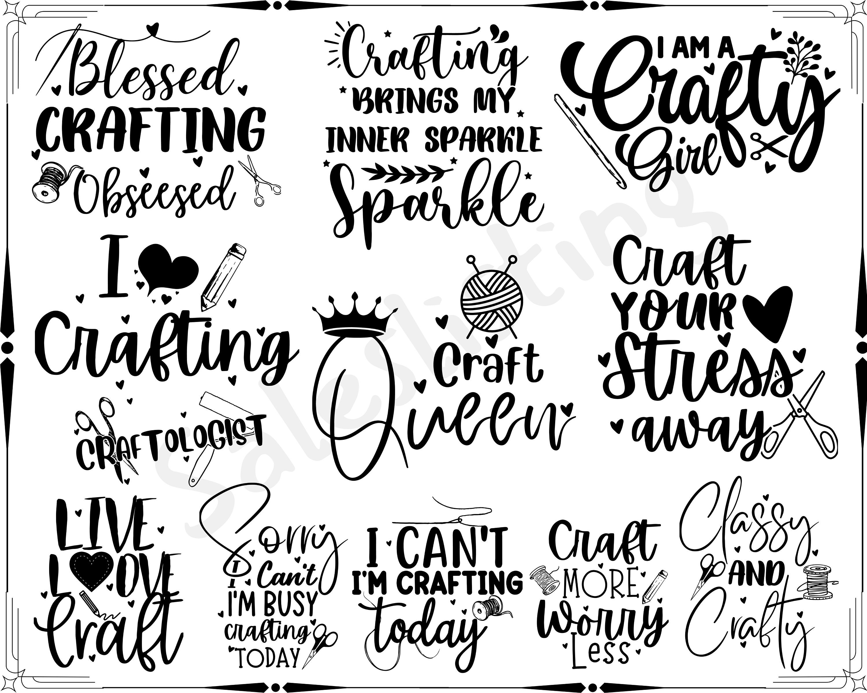 Crafting Svg Bundle, Craft Room Svg, Craft Svg, Crafter Quotes Svg ...
