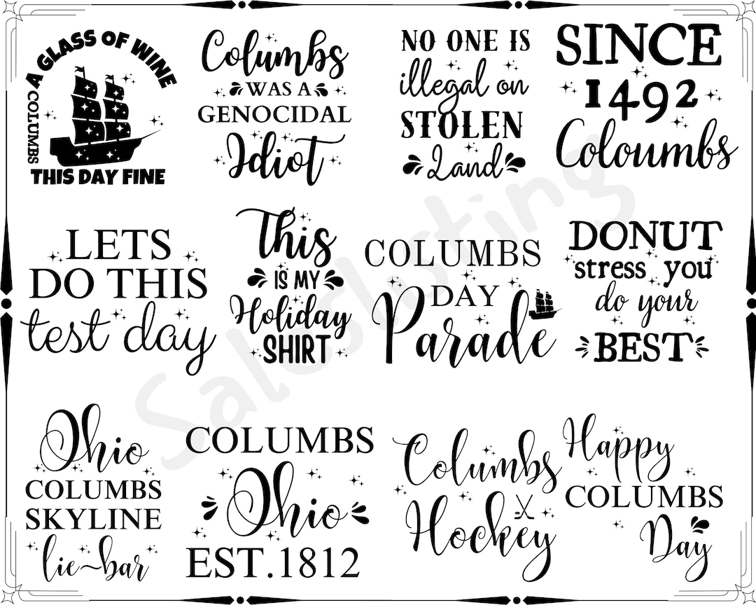 Columbus Day SVG, PNG, JPG, Pdf - T Shirt Print, Mug Design, Columbus ...