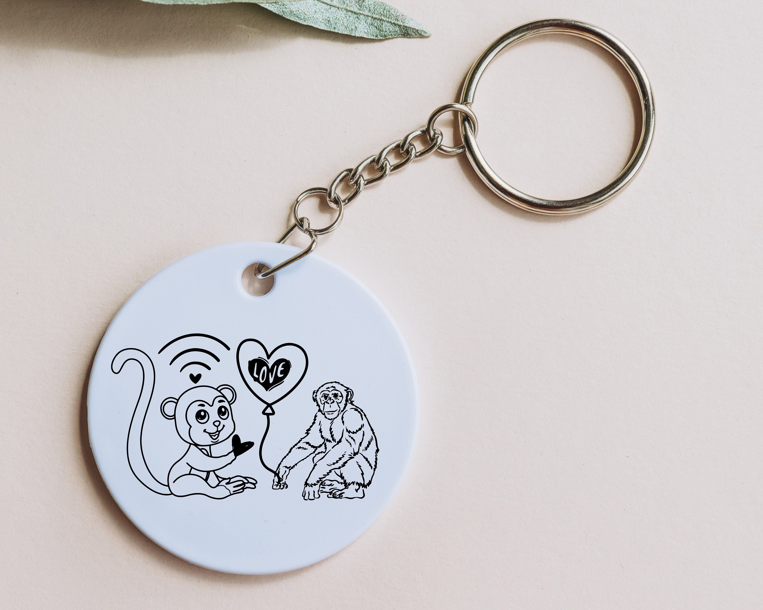Monkey Lovers Svg, Monkey Line Art Svg, Love Monkeys SVG, Jungle Animal ...