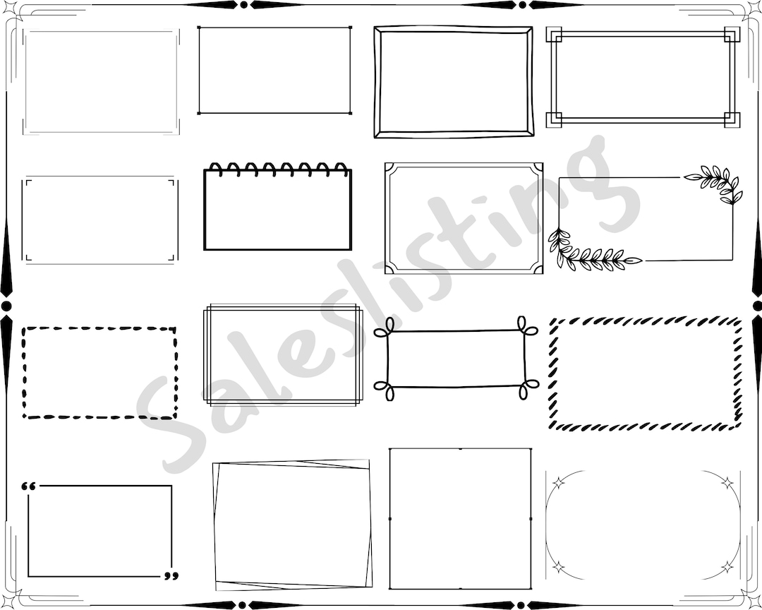 Rectangle Frame SVG Files, Border Svg, Frame Svg, Rectangle Logo Frame ...