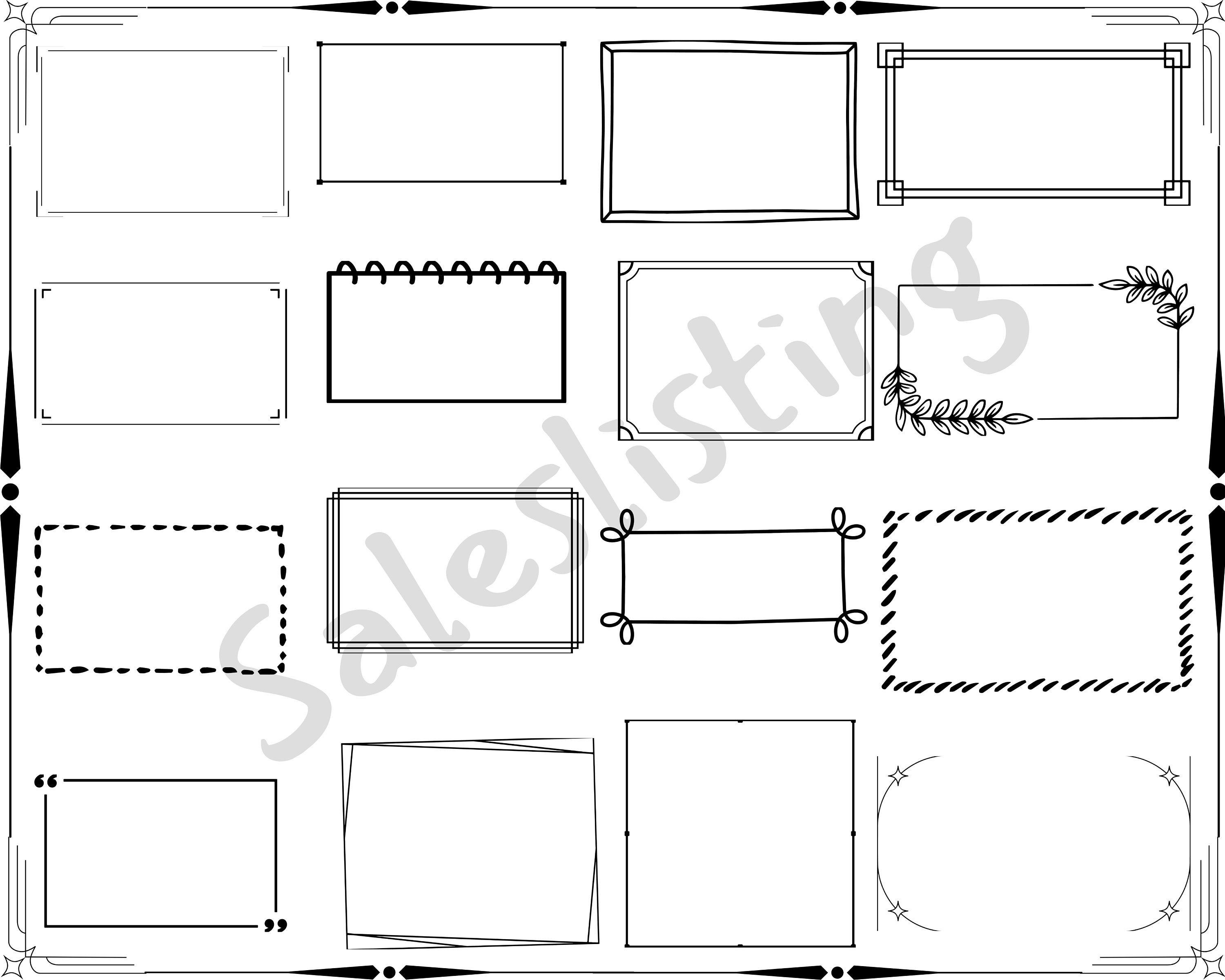 Rectangle Frame SVG Files, Border Svg, Frame Svg, Rectangle Logo Frame ...