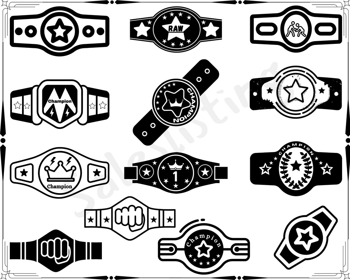 Championship Belt SVG, Boxing Belt Svg, Championship Belt Png ...