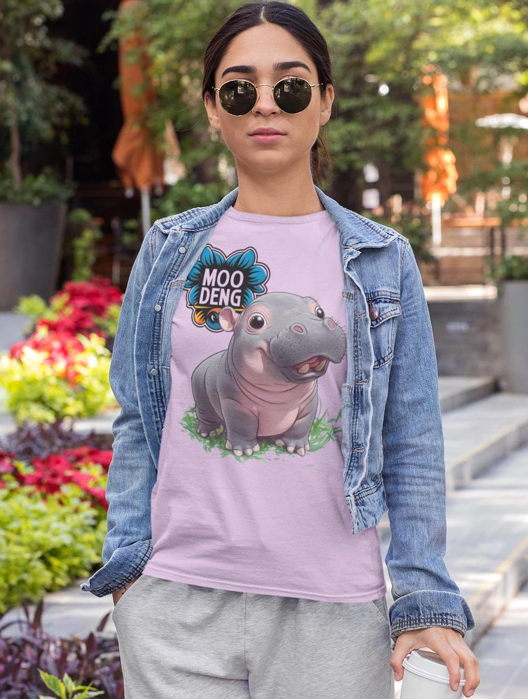 Moo Deng Baby Hippo Unisex Jersey Short Sleeve Tee - Etsy