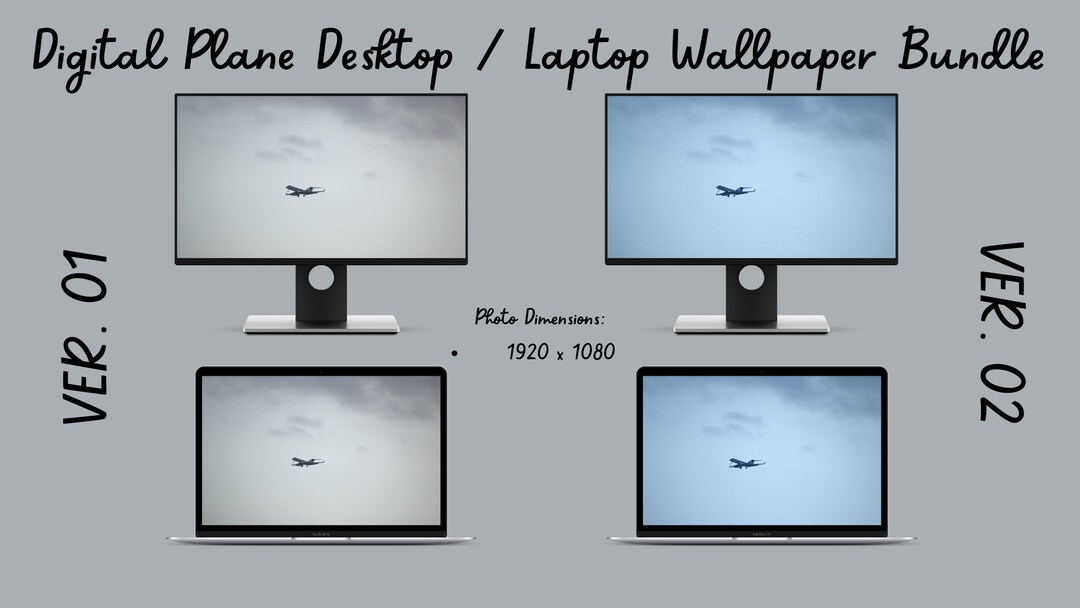 Digital Plane Desktop / Laptop Wallpaper Bundle - Etsy