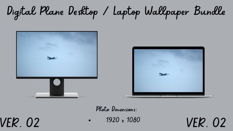 Digital Plane Desktop / Laptop Wallpaper Bundle - Etsy