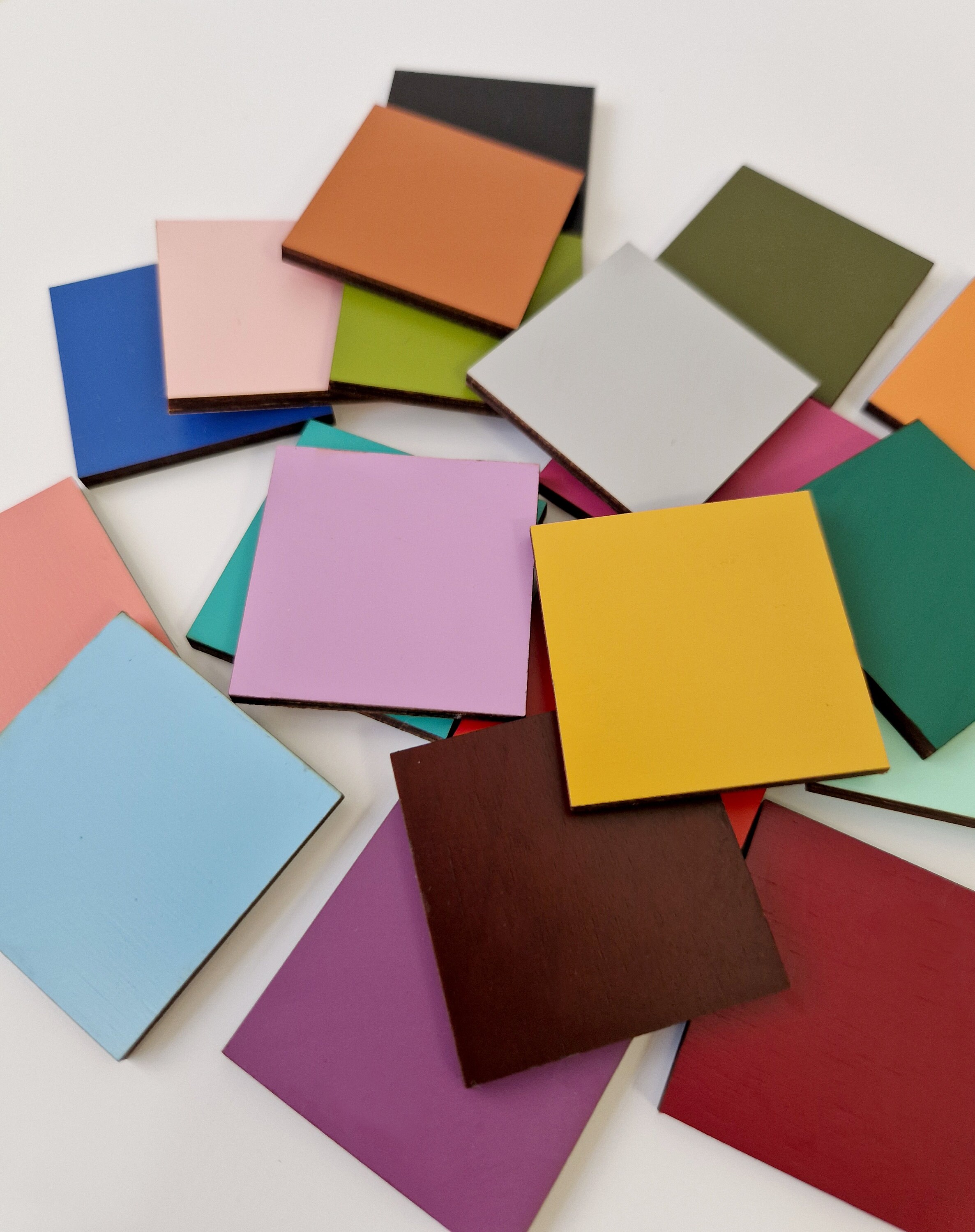 Colored Wooden Square Shape - Etsy