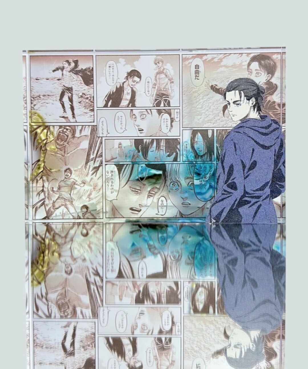 Attack on Titan Anime Manga Illustration Acrylic Stand Block Display ...