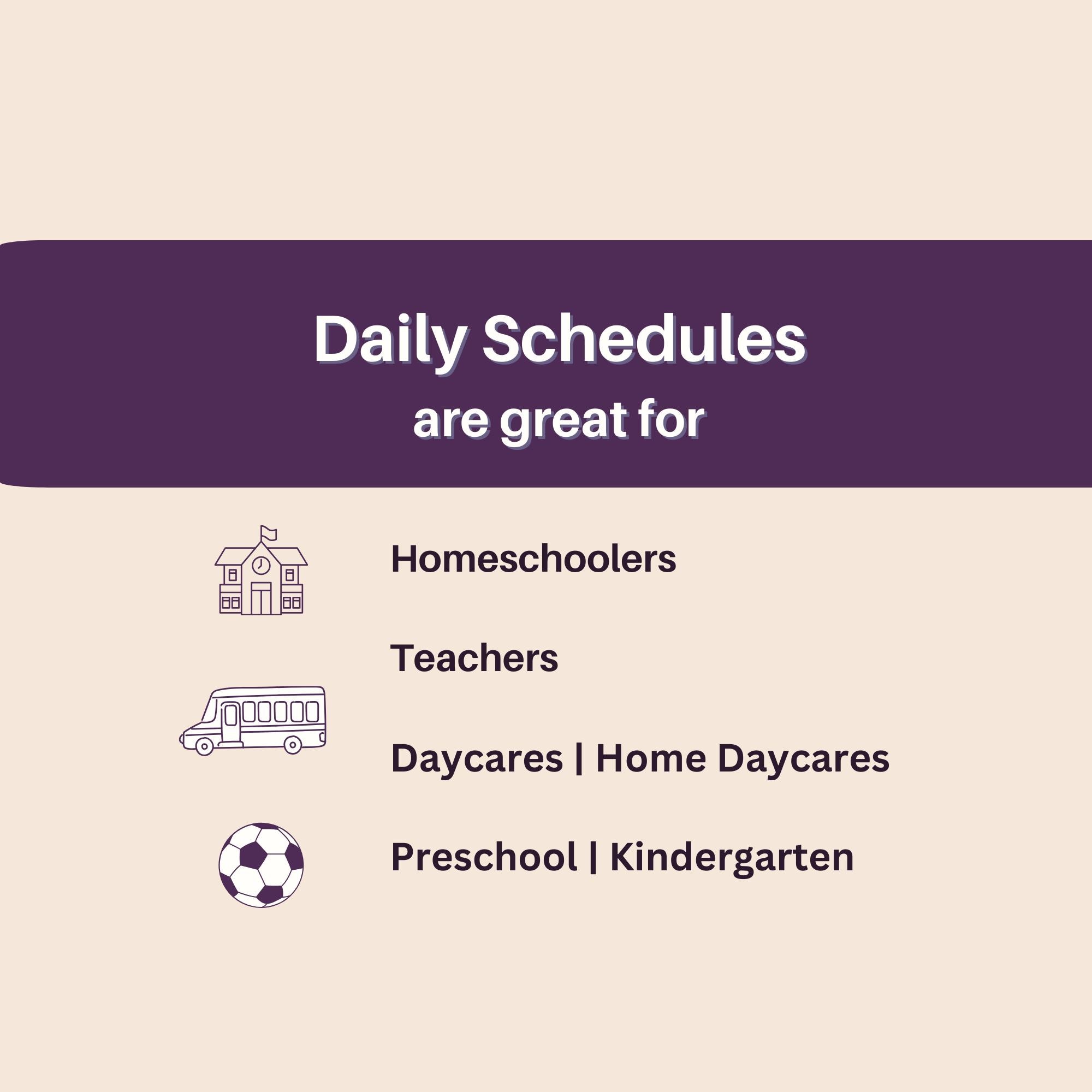 Daycare Schedule, Classroom Schedule Editable, Daycare Schedule ...