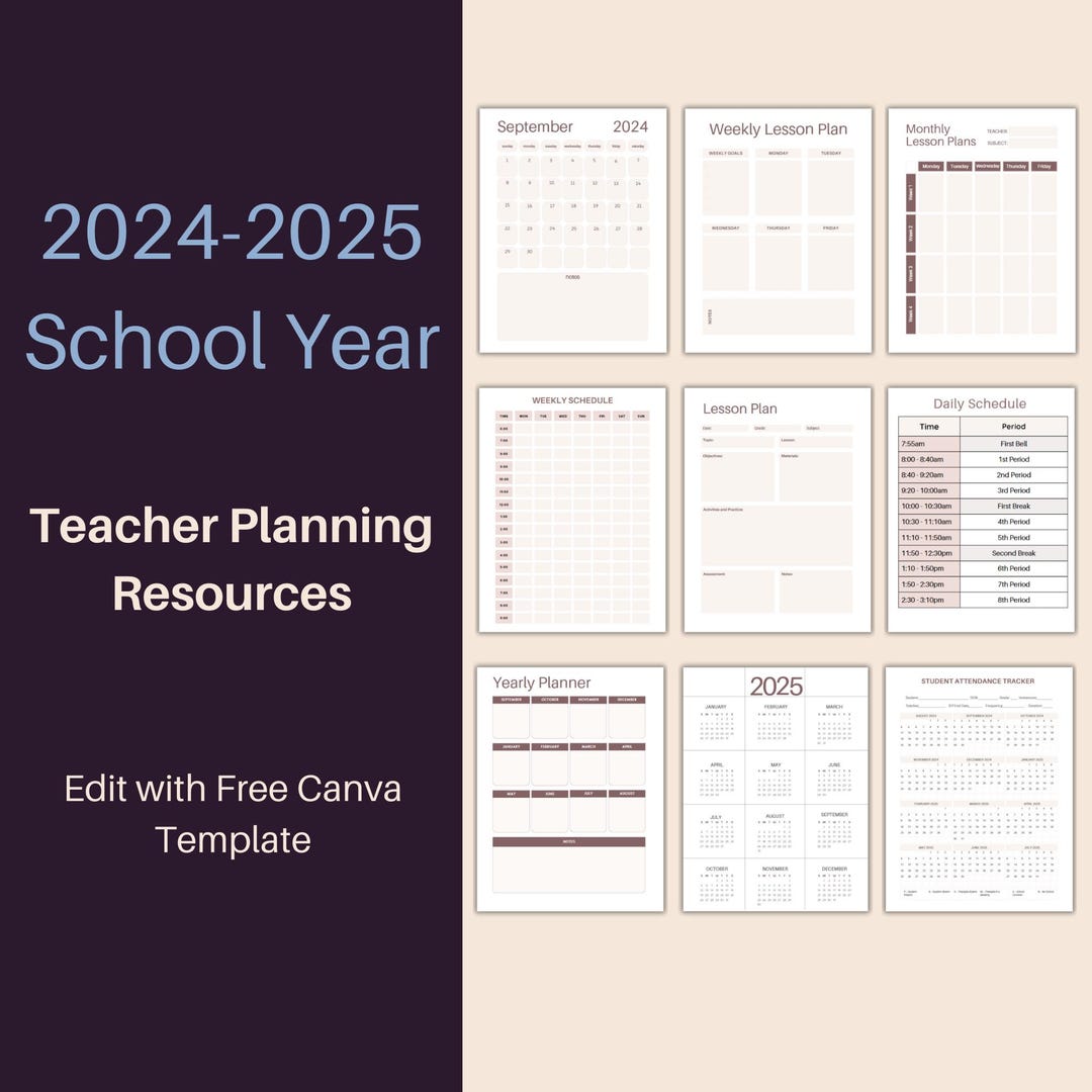 Digital Curriculum Planners for Teachers, Fillable Lesson Plan ...