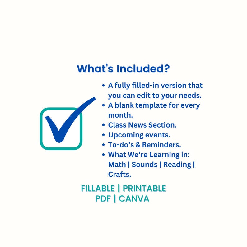 12 Month Newsletter Template, Classroom Newsletter, Monthly Template ...