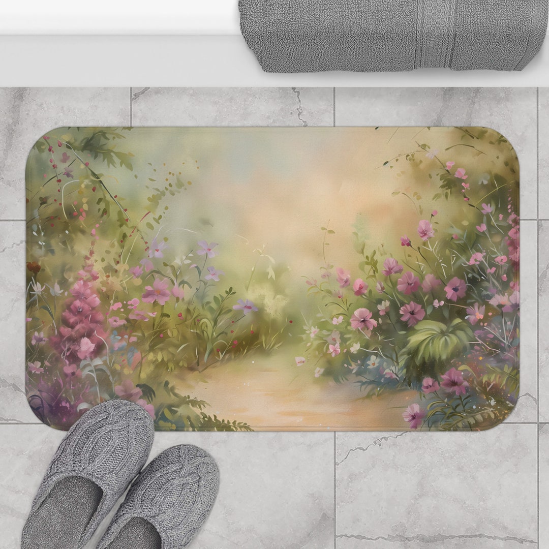 Enchanted Forest Path Bath Mat Premium Bathroom Mat for Comfort ...