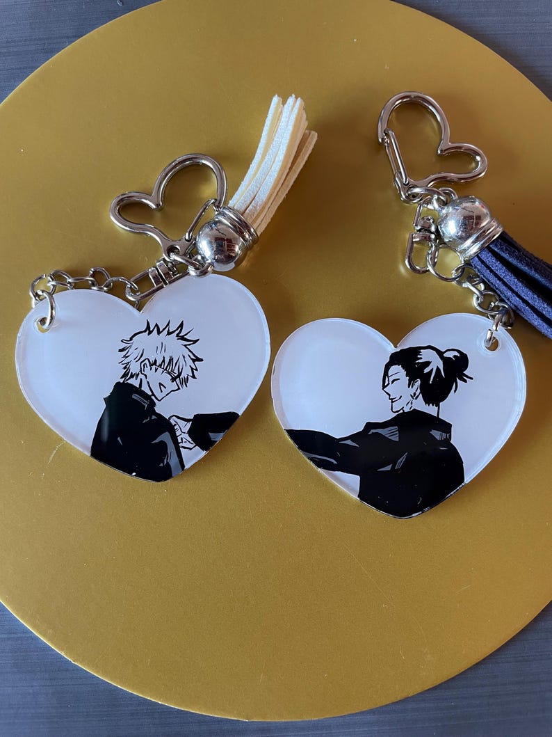 Handmade Gojo and Geto Keychains | Acrylic Painted | Jujutsu Kaisen ...
