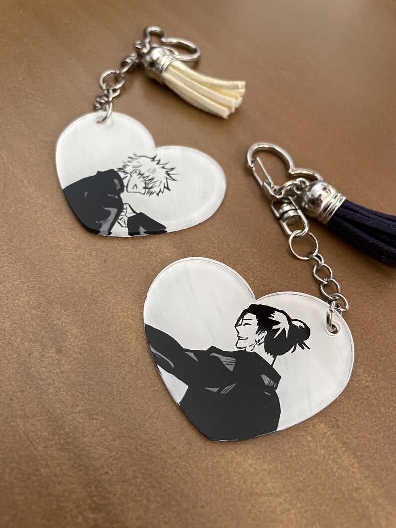 Handmade Gojo and Geto Keychains | Acrylic Painted | Jujutsu Kaisen ...