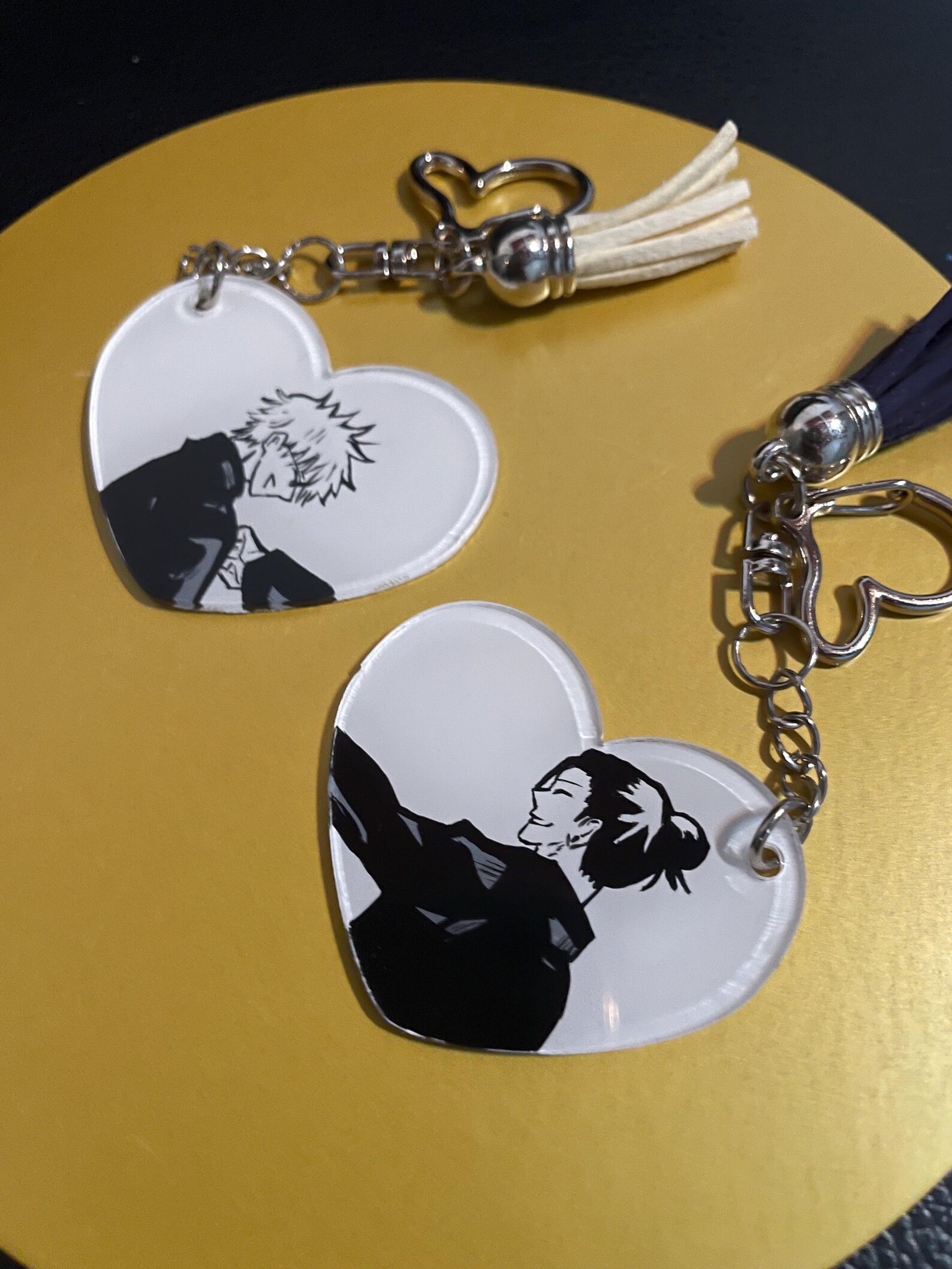Handmade Gojo and Geto Keychains | Acrylic Painted | Jujutsu Kaisen ...