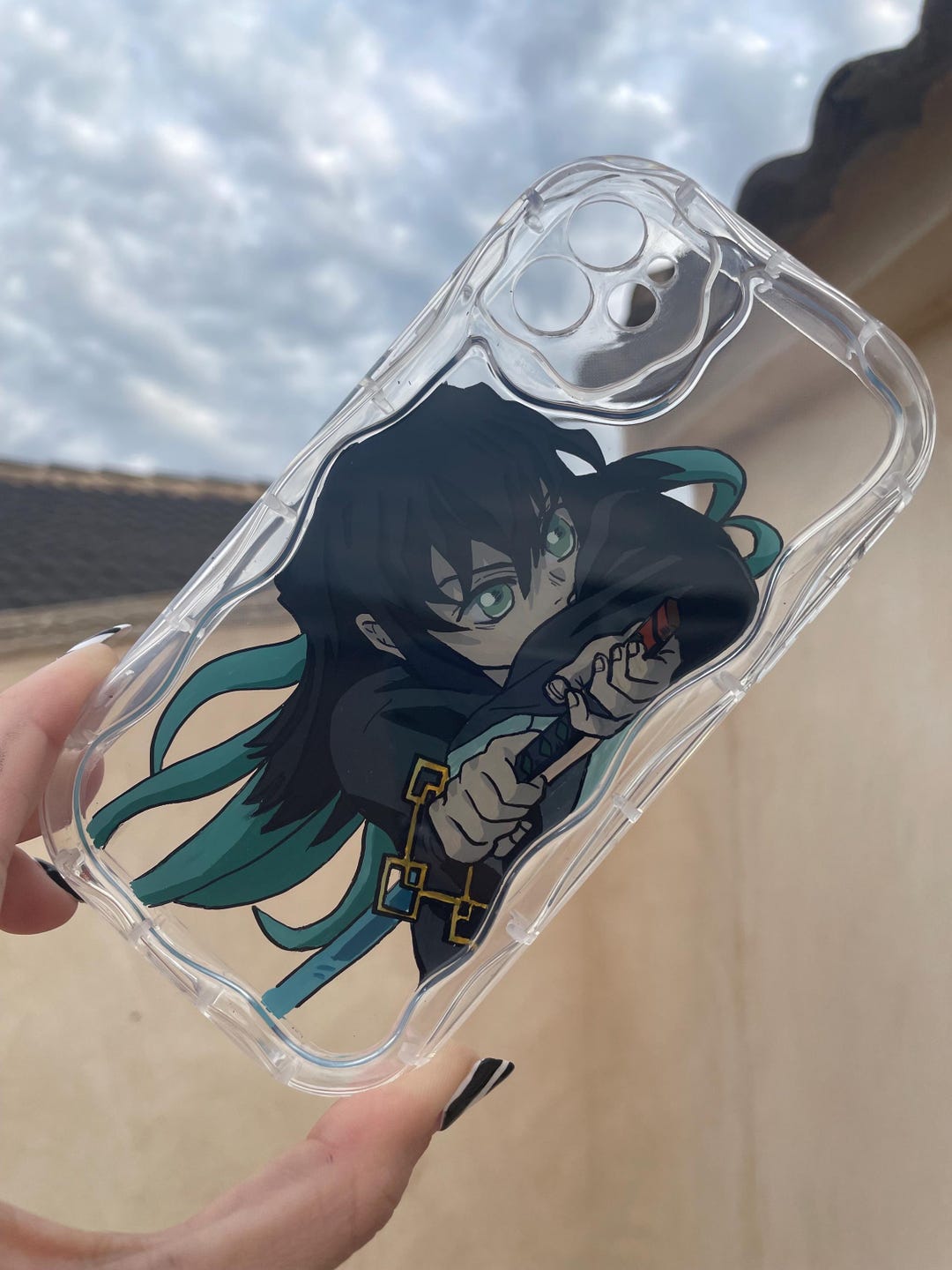 Handmade Muichiro Tokito Phone Case Acrylic Painted | iPhone Compatible ...