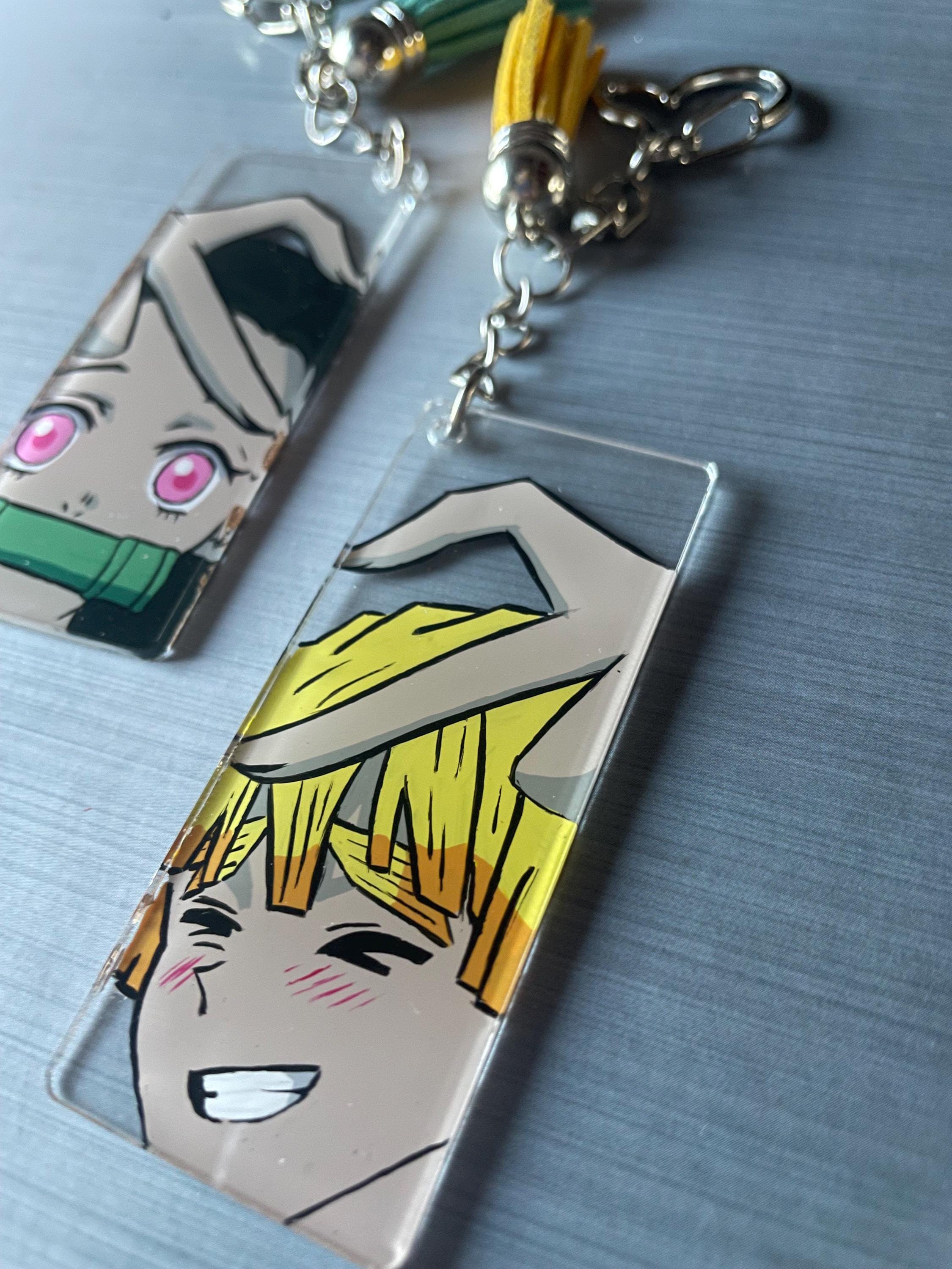 Handmade Nezuko-zenitsu Keychains | Acrylic Painted | Kimetsu No Yaiba ...