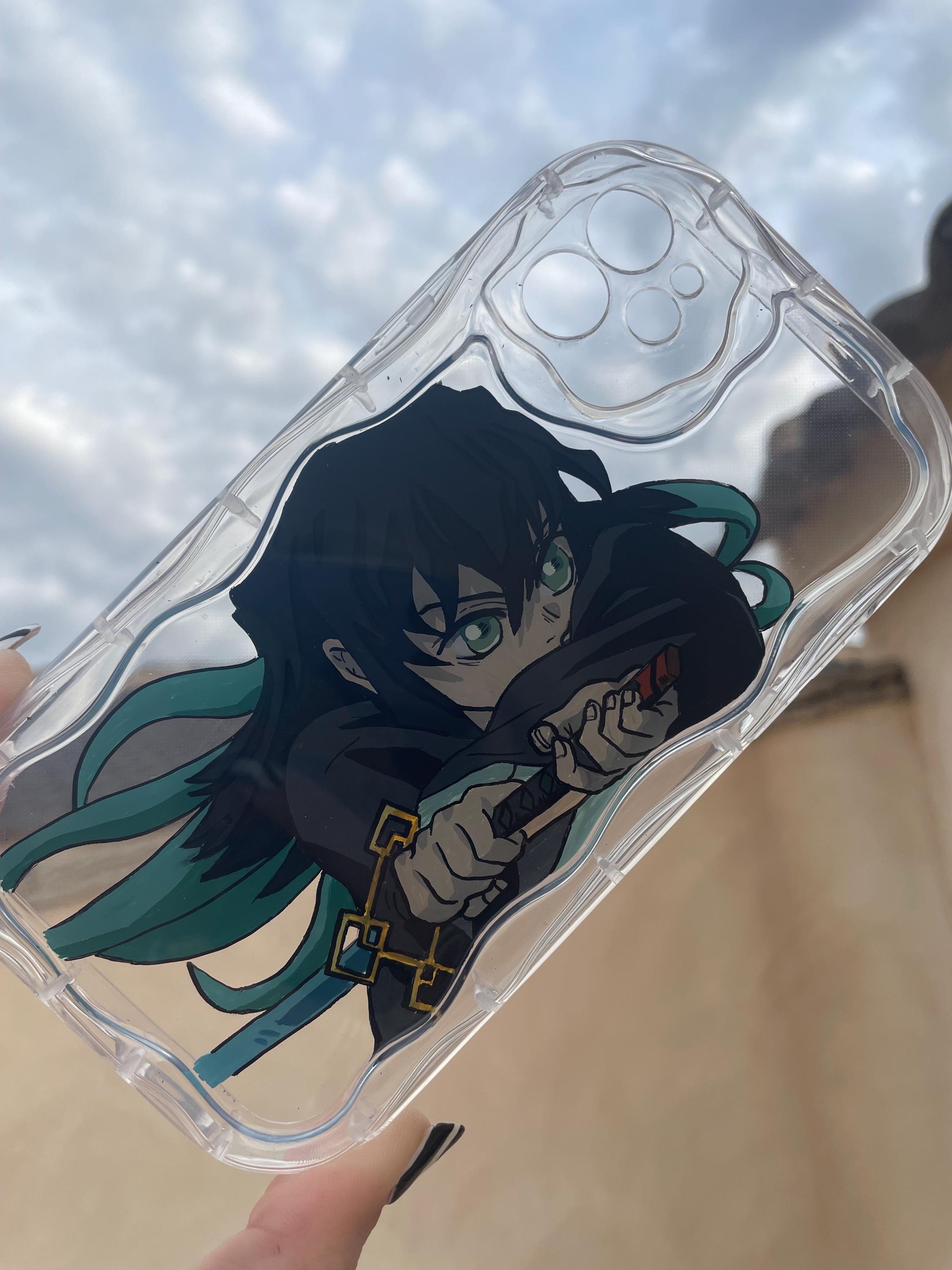 Handmade Muichiro Tokito Phone Case Acrylic Painted | iPhone Compatible ...