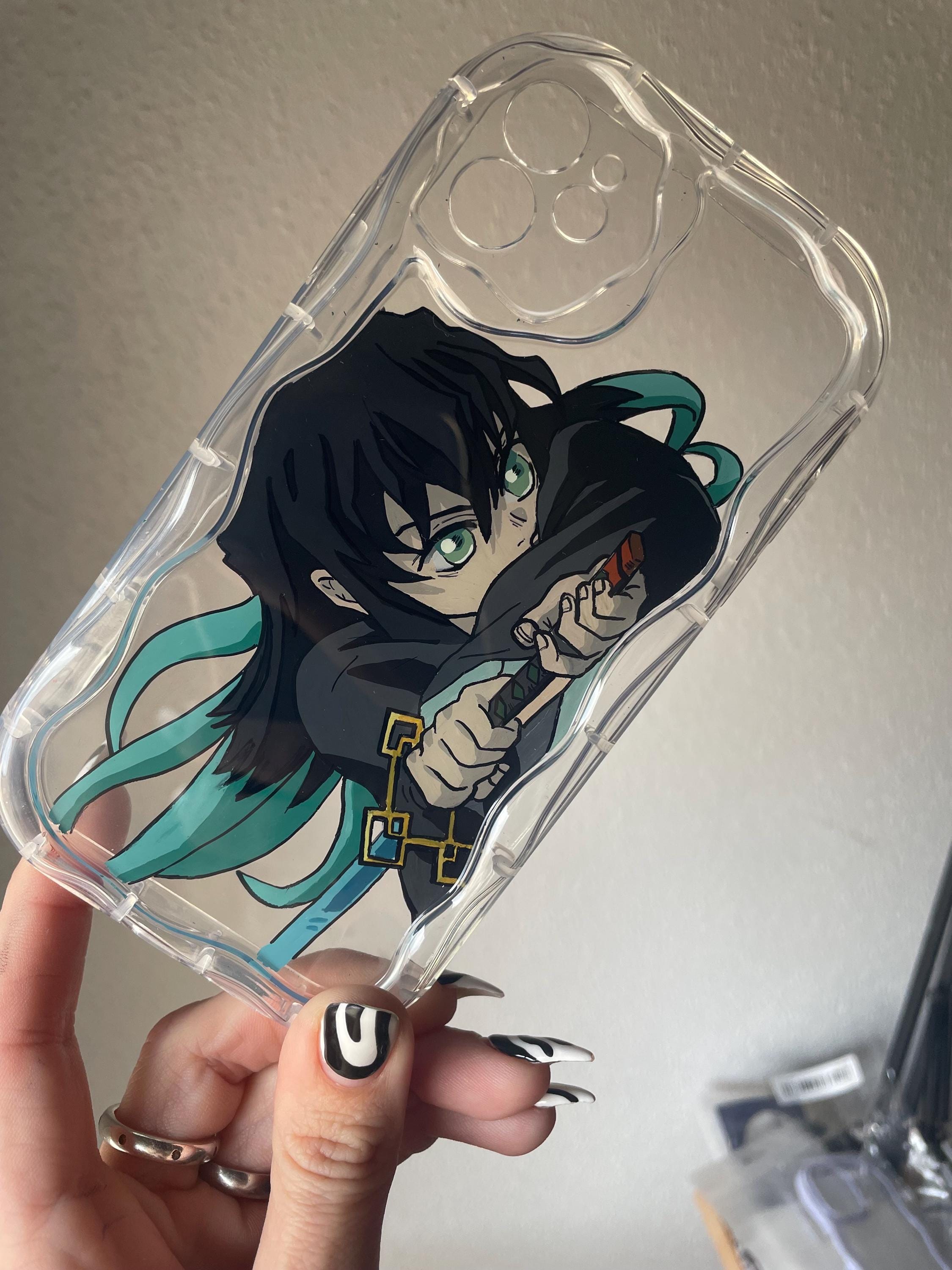 Handmade Muichiro Tokito Phone Case Acrylic Painted | iPhone Compatible ...