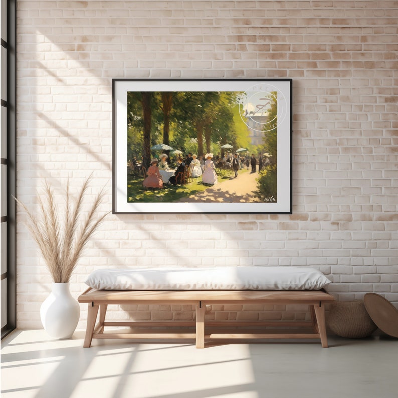 Paris Life, Claude Monet Park Munceau, Crowd in the Park, Crowd in the ...