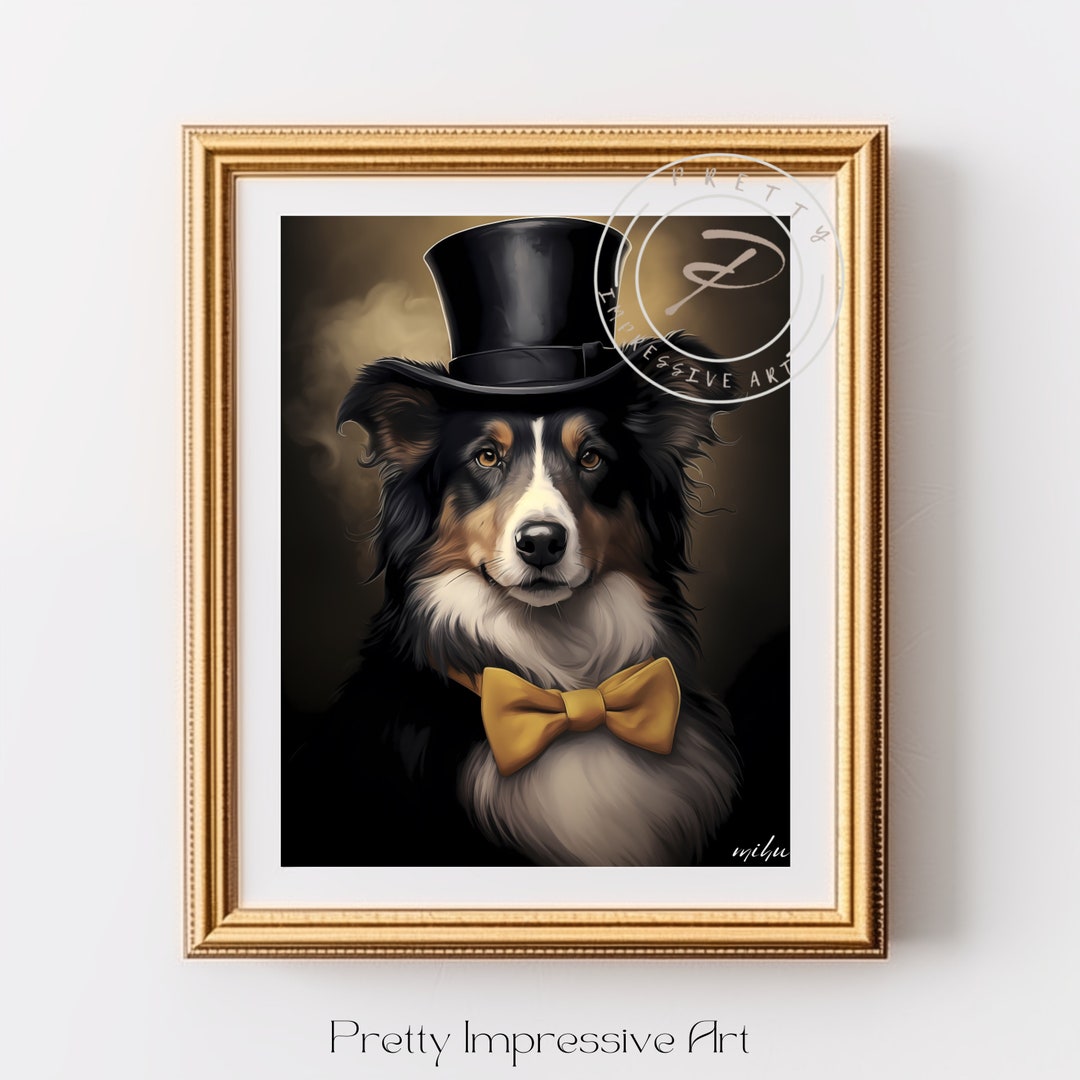 Collie Dog, Digital File Pet Portrait, Royal Dog Portrait, Royal Pet ...