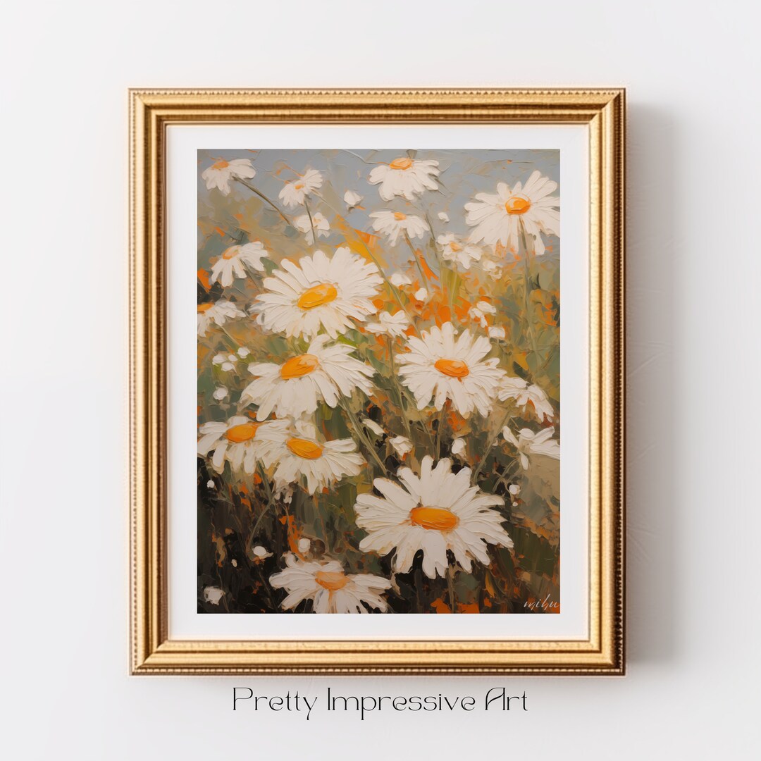 Daisy Print, Wild Flowers, Daisy Flower Art, Daisy Painting ,daisy ...