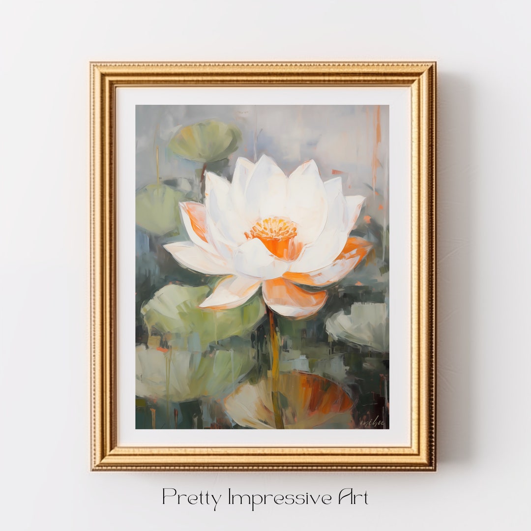 Lotus Flower Art, Lotus Wall Art, Colorful Artwork, Lotus Painting ...