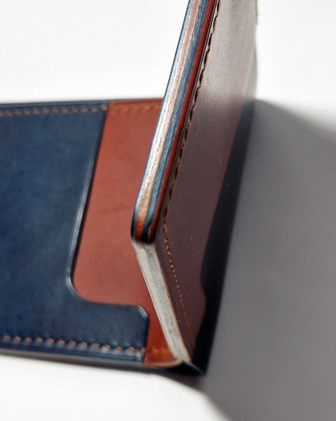Two-tone Wallet Bifold. Genuine Leather. Wallet for a Gift. Leather ...